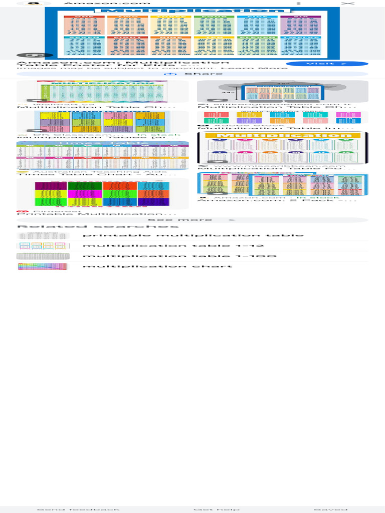 Time Table Multiplication - Google Search | PDF