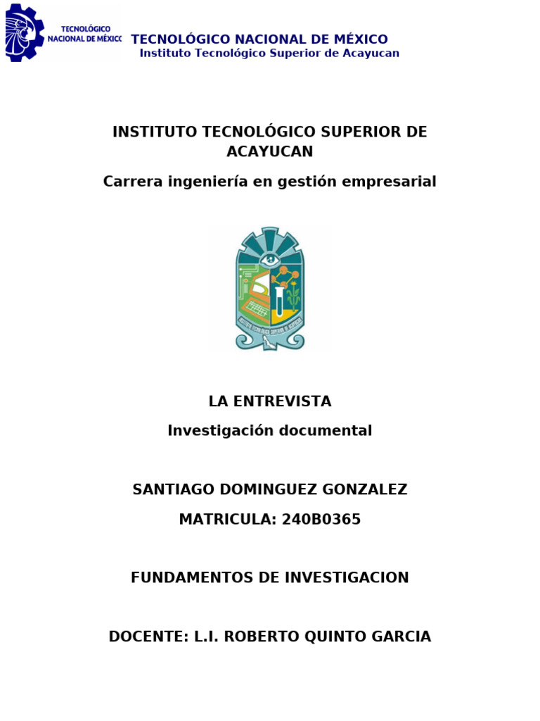 Inv. Documental La Entrevista | PDF