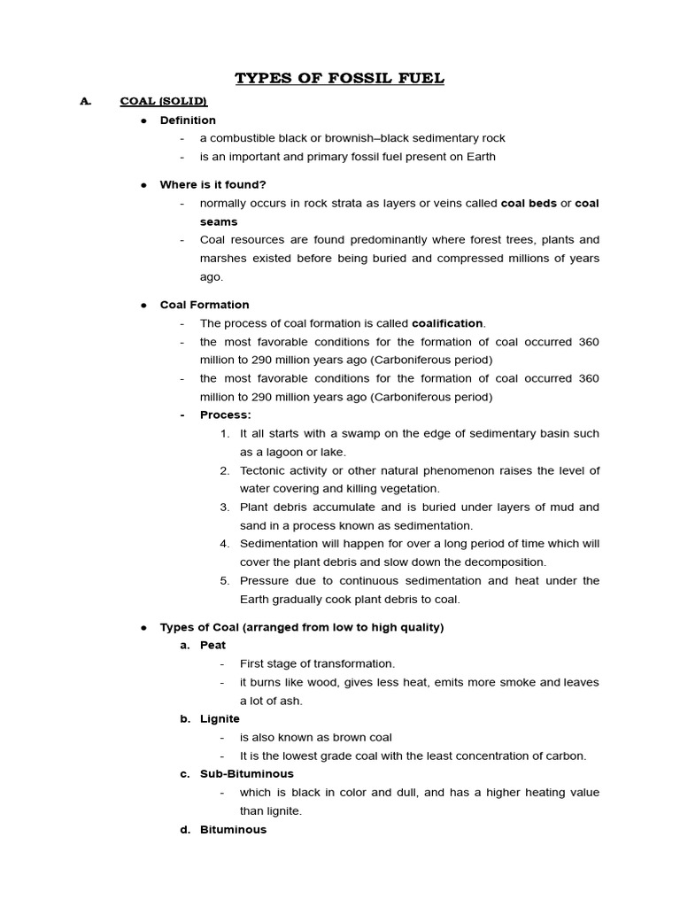 Fossil Fuel - Earth Science | PDF