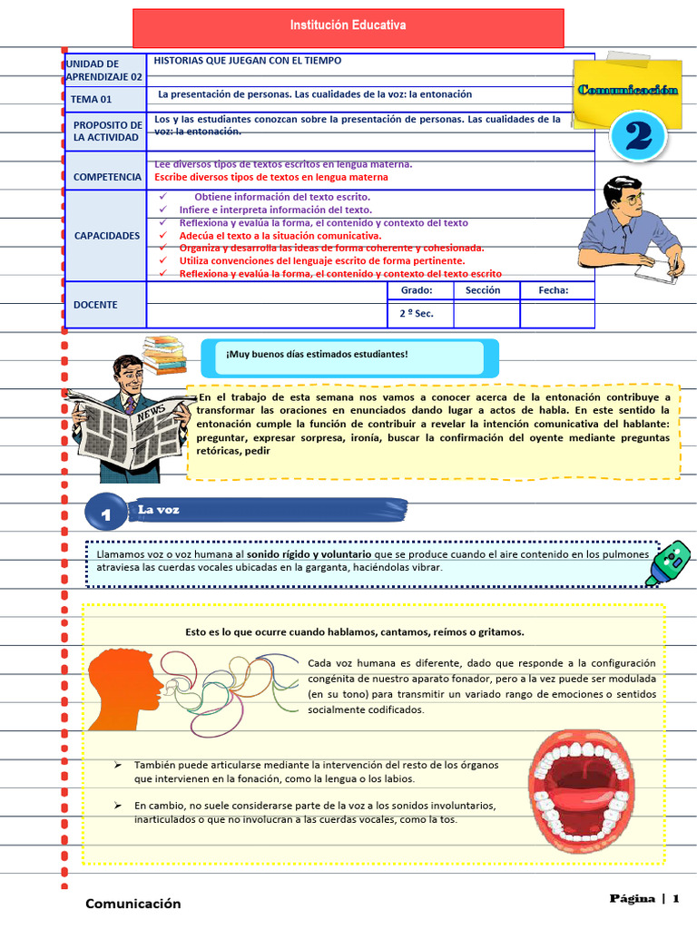 2º Sec. Comun. Actv 01-2023 | PDF