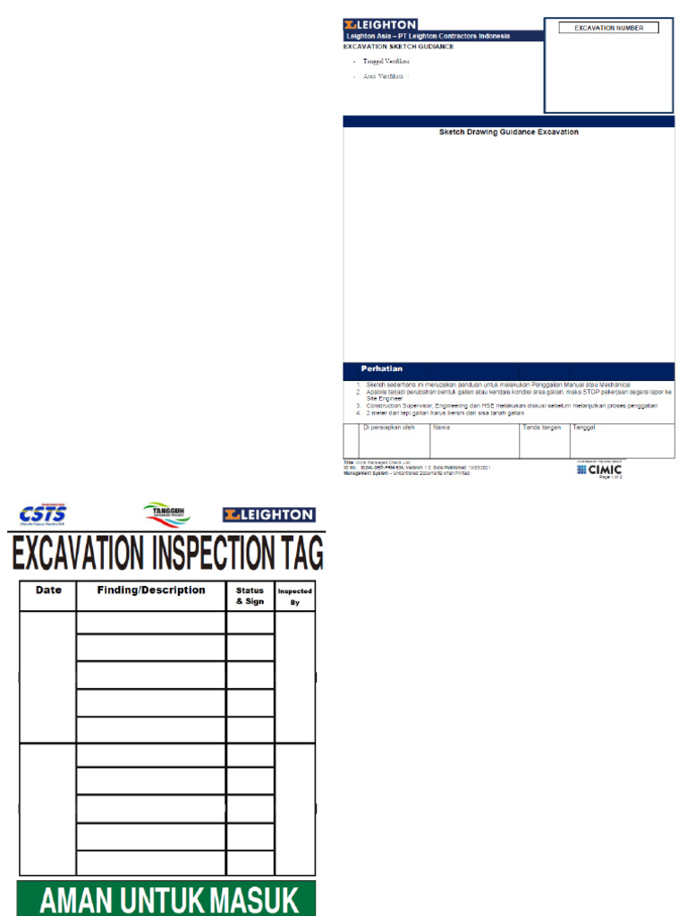 Excavation Tag System (Update) cOMBINED | PDF