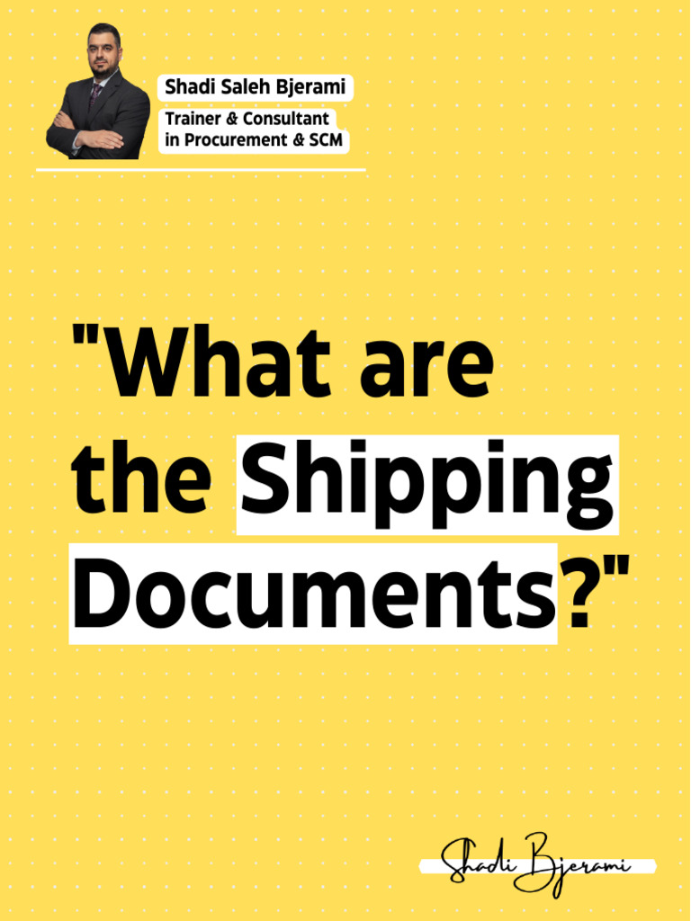 Shipping Documents | PDF
