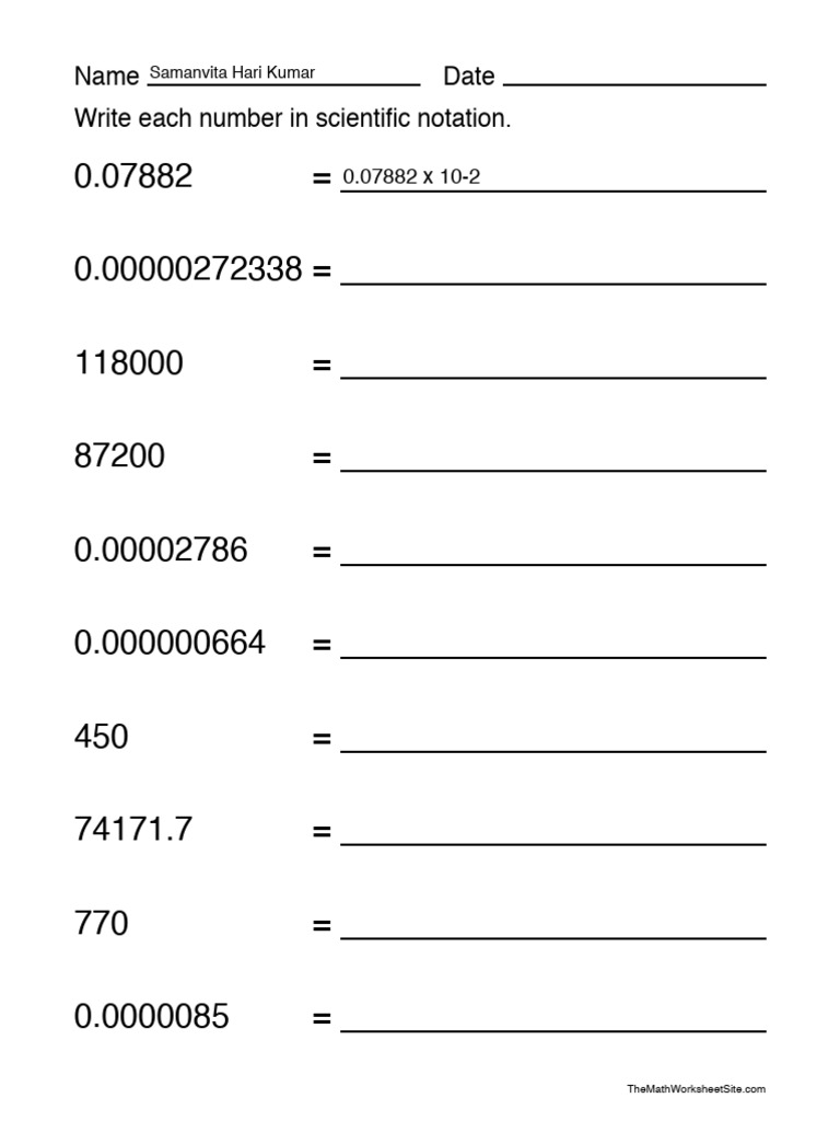 Scientific Notation | PDF
