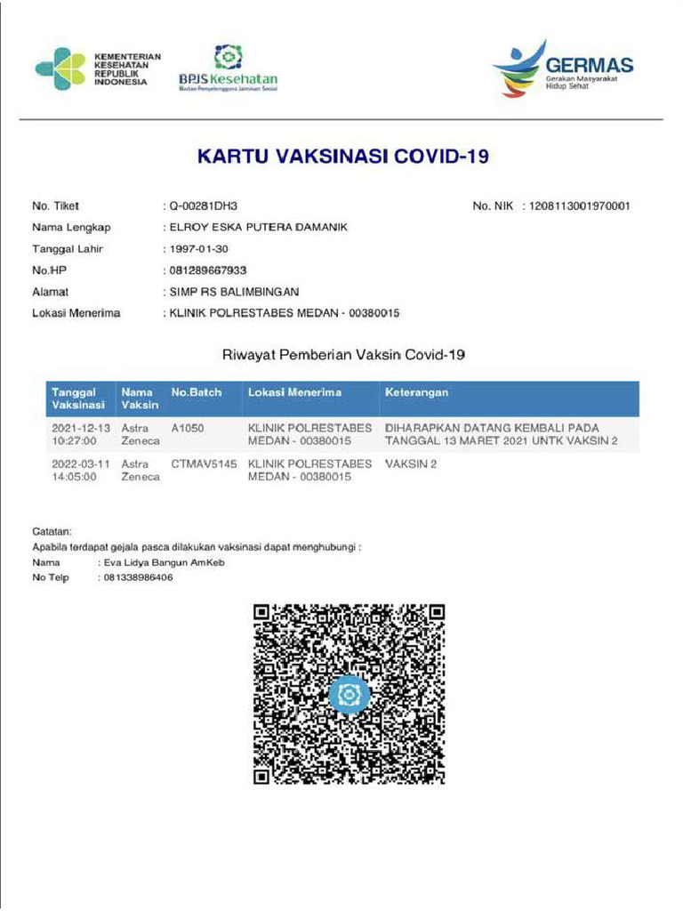 Surat Vaksin II | PDF