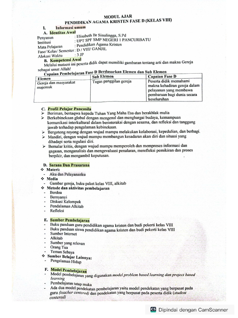 Modul Ajar Supervisi ES 2024 | PDF