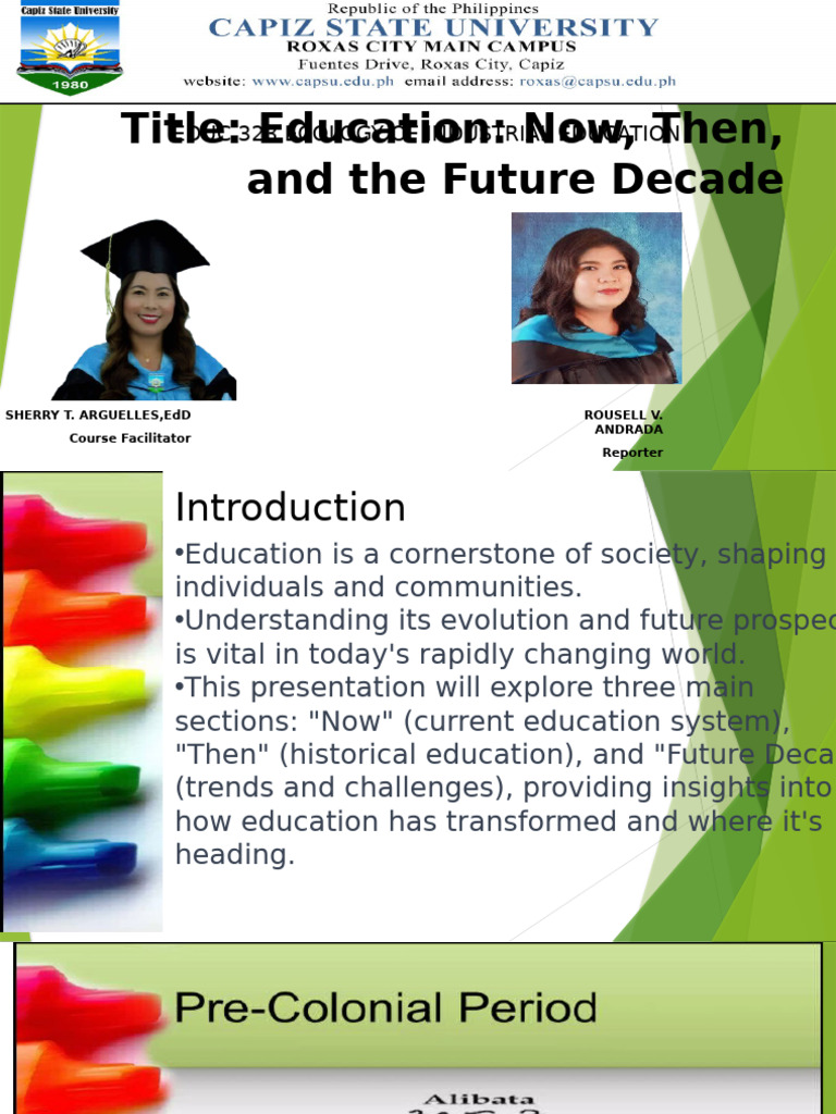 Education Then Now and Future Decade | PDF