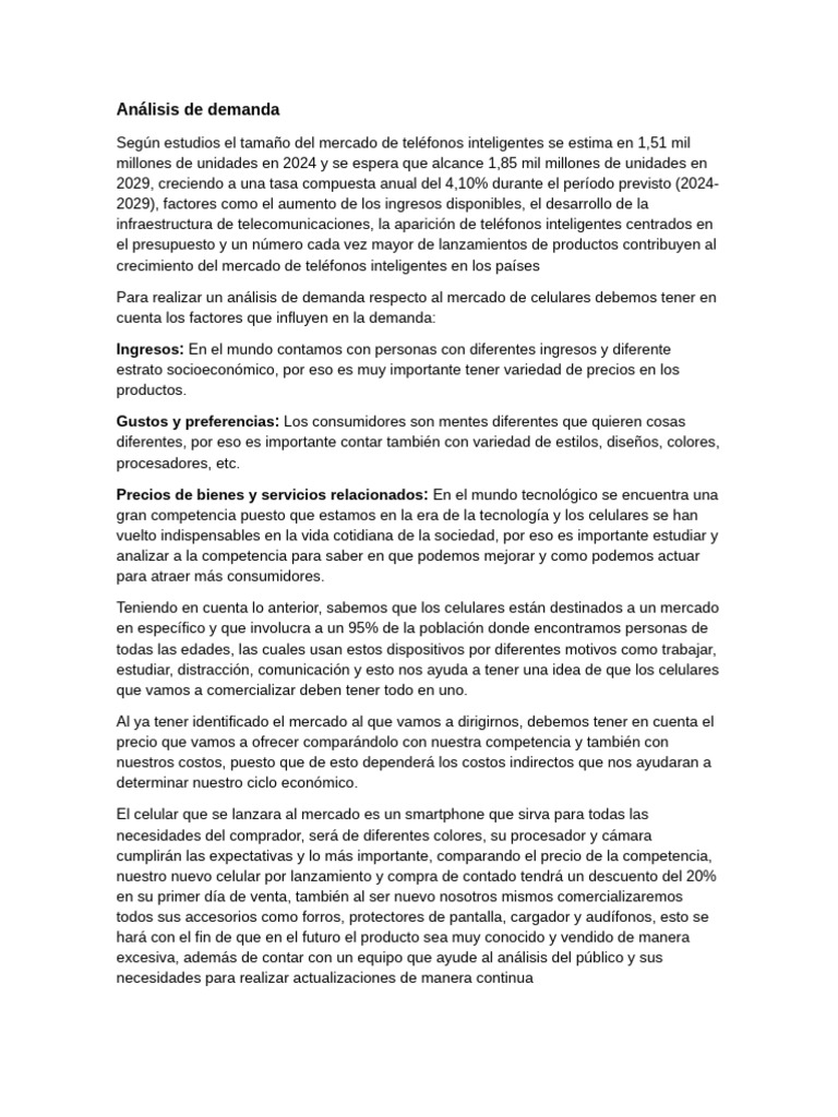 Análisis de Demanda | PDF