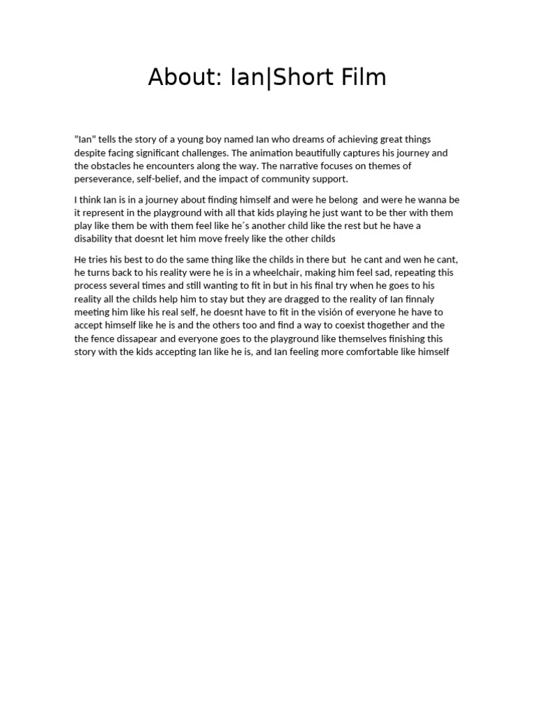 About Ian Short Film Pdf