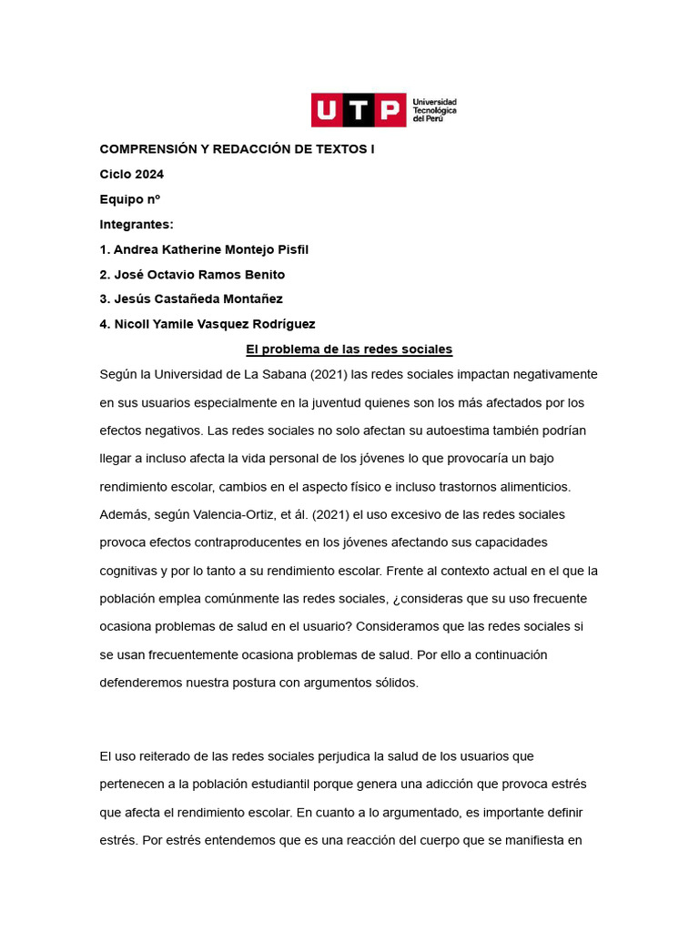 Examen Final Redaccion de Textos | PDF
