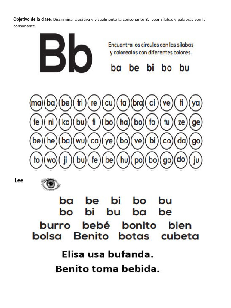 Guia Letra B | PDF