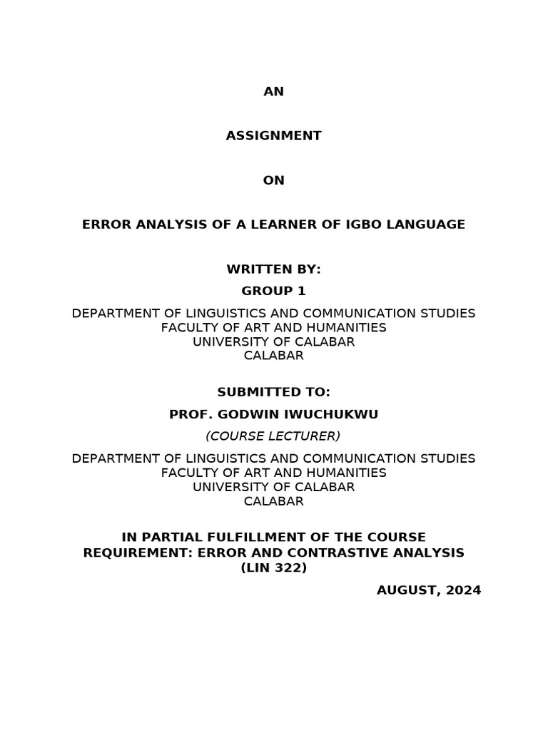Igbo Language | PDF