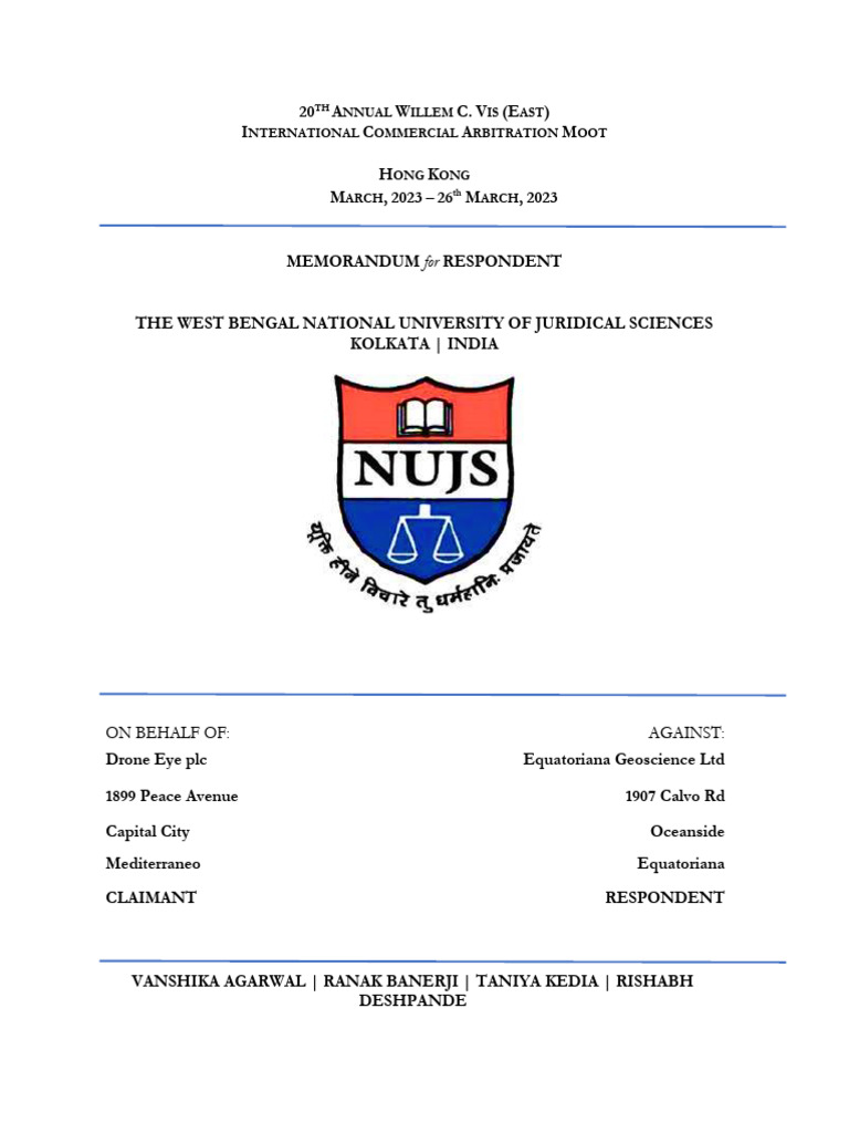 WBNUJS Respondent Vis East | PDF