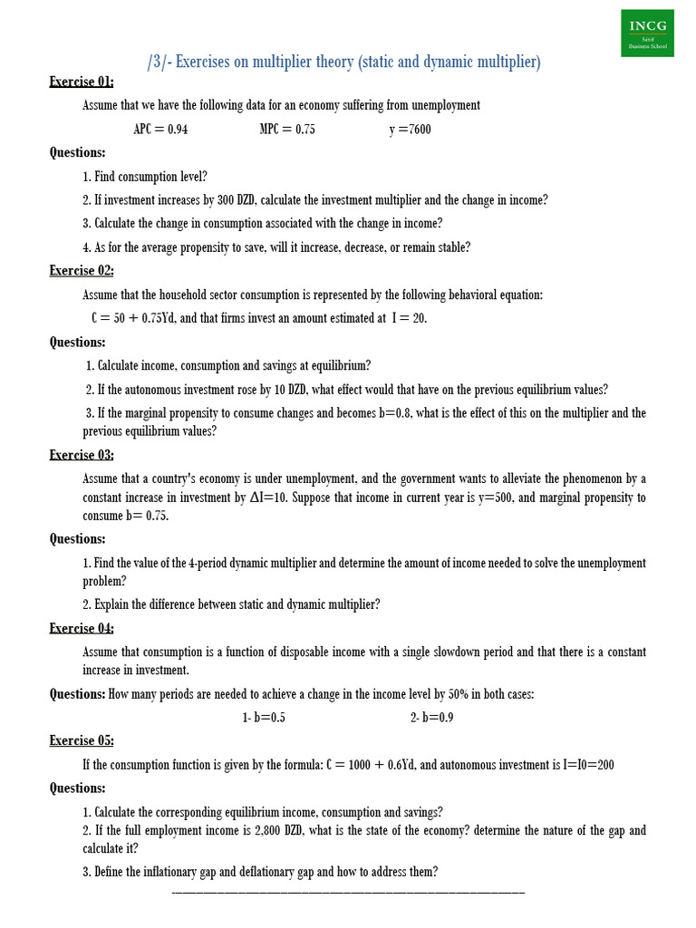 1-2_1_Exercises on Multiplier Theory | PDF 1-2_1_Exercises on Multiplier Theory | PDF