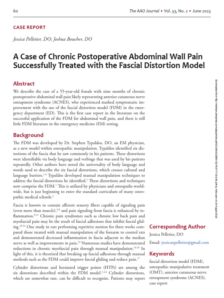 FDM for Chronic Abdominal Pain Relief | PDF | Pain | Myofascial Trigger ...