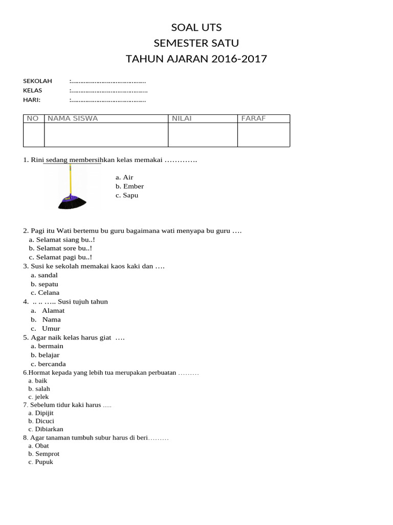 Soal Uts | PDF