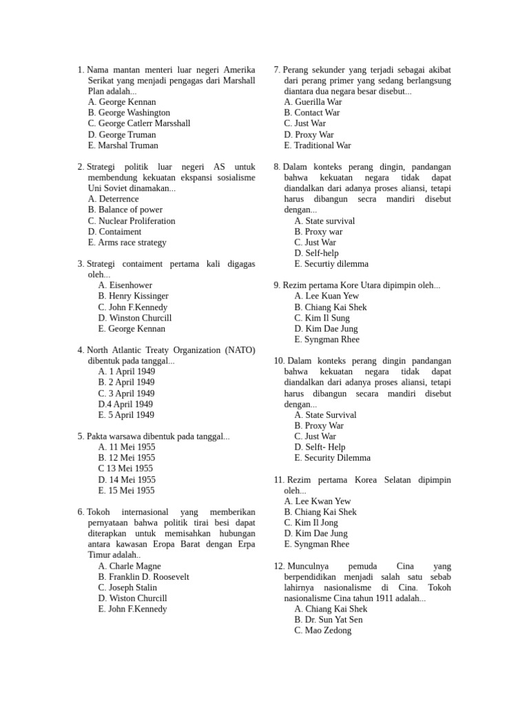 Nama Mantan Menteri Luar Negeri Amerika Serikat Ya | PDF
