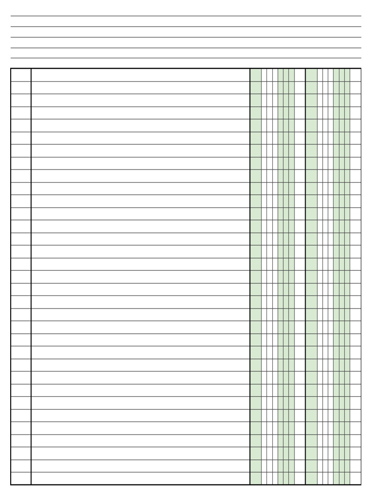 Template, Hoja Contable 2 Columnas | PDF