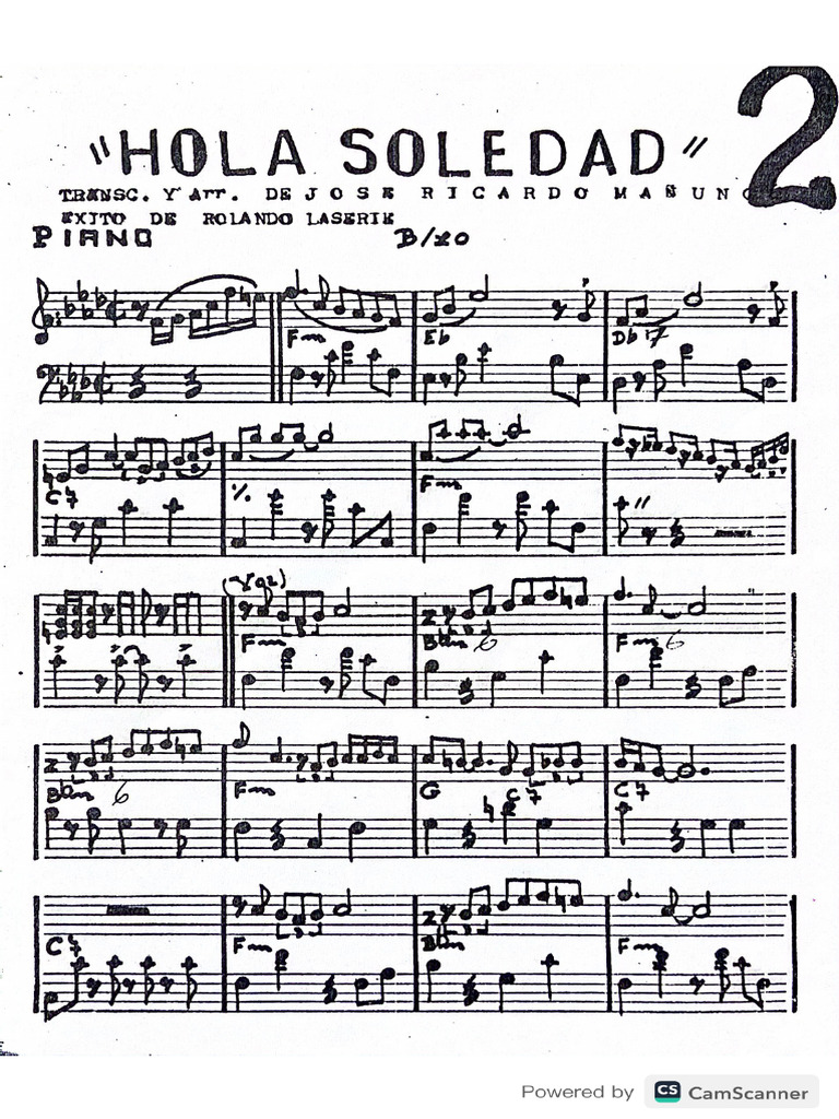 HOLA SOLEDAD - Piano | PDF