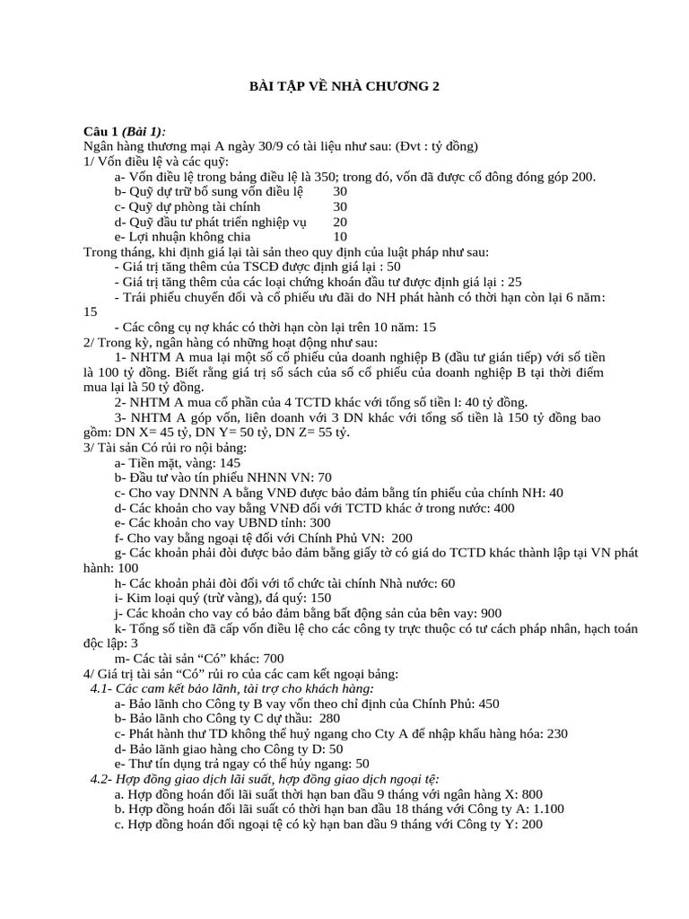 C2. Bai Tap Ve Nha | PDF