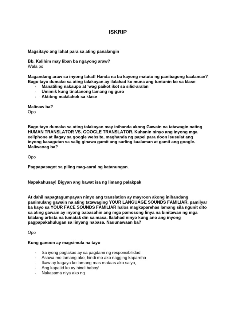 ISKRIP Sample Plan | PDF