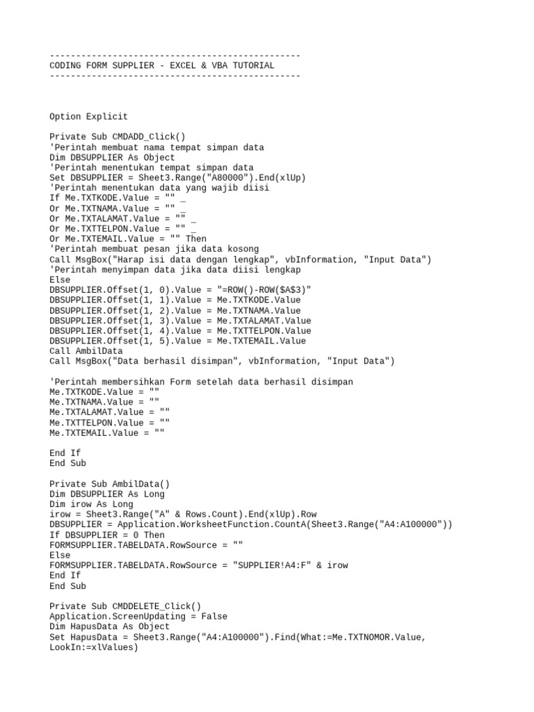 Coding Form Supplier | PDF