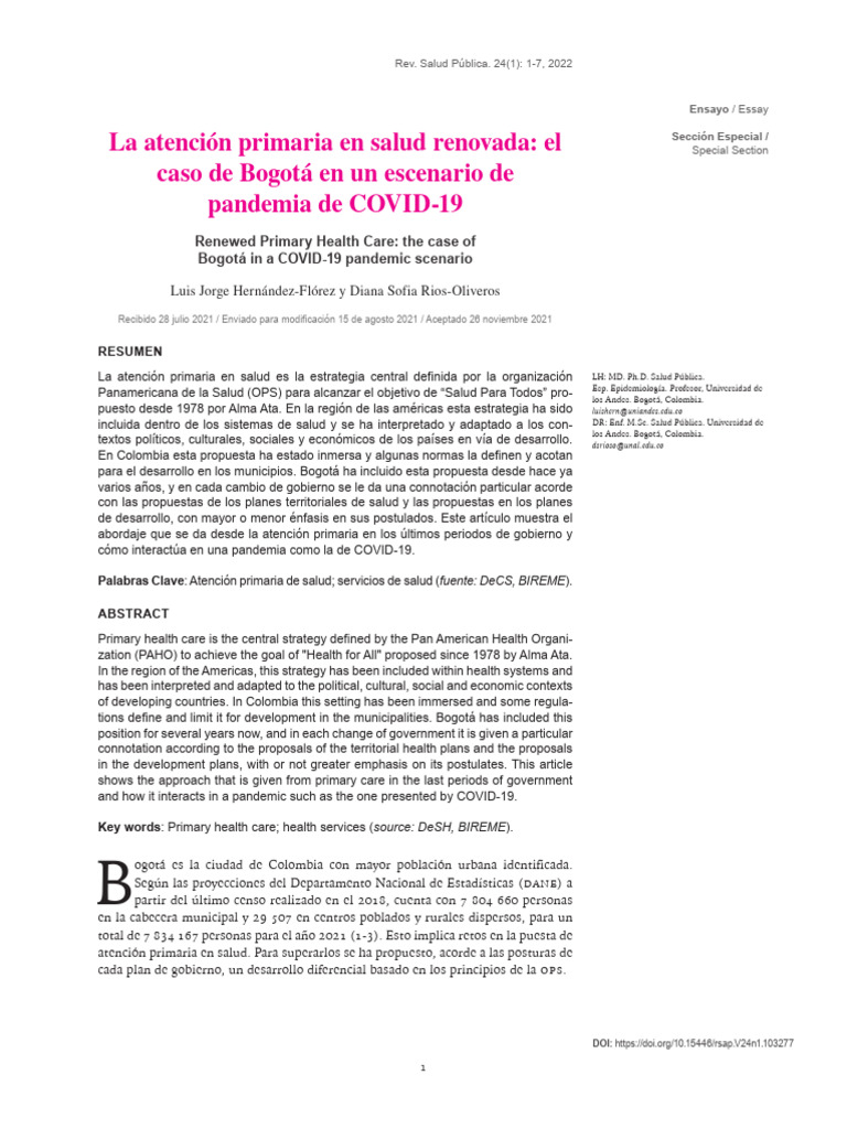 Aps Renovada - Bogota 2022 | PDF