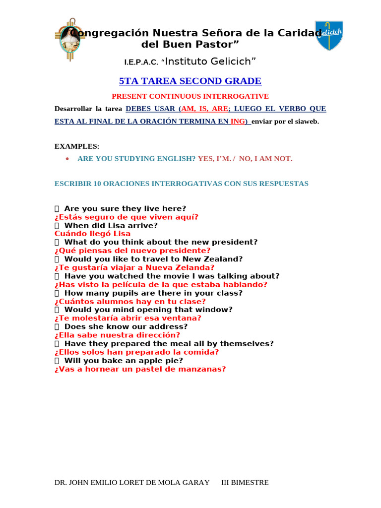 Tarea 5 Segundo Sec - Ashdgja | PDF