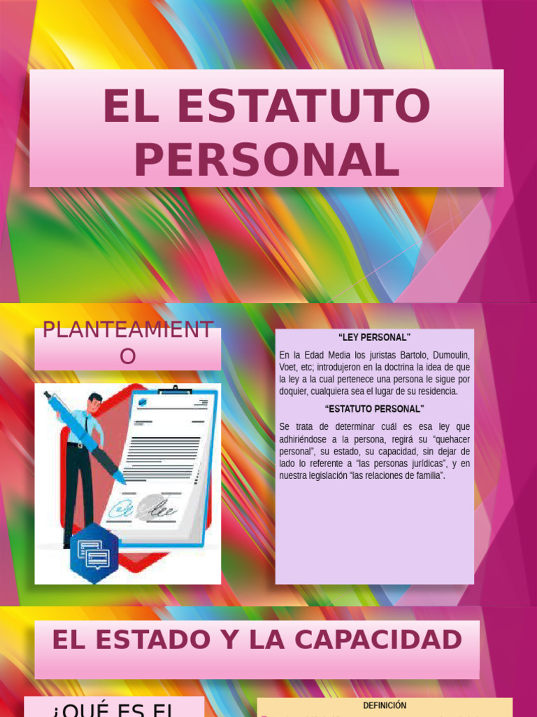 El Estatuto Personal | PDF