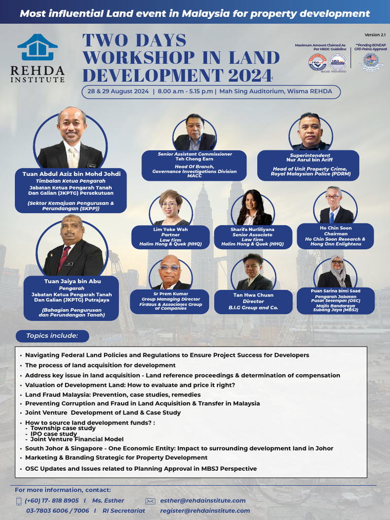 Two Days Workshop in Land Development v2.1 | PDF
