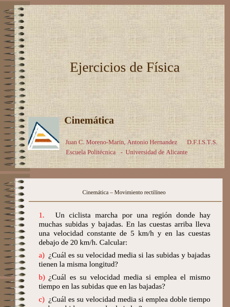 Cinematica Ejercicios | PDF
