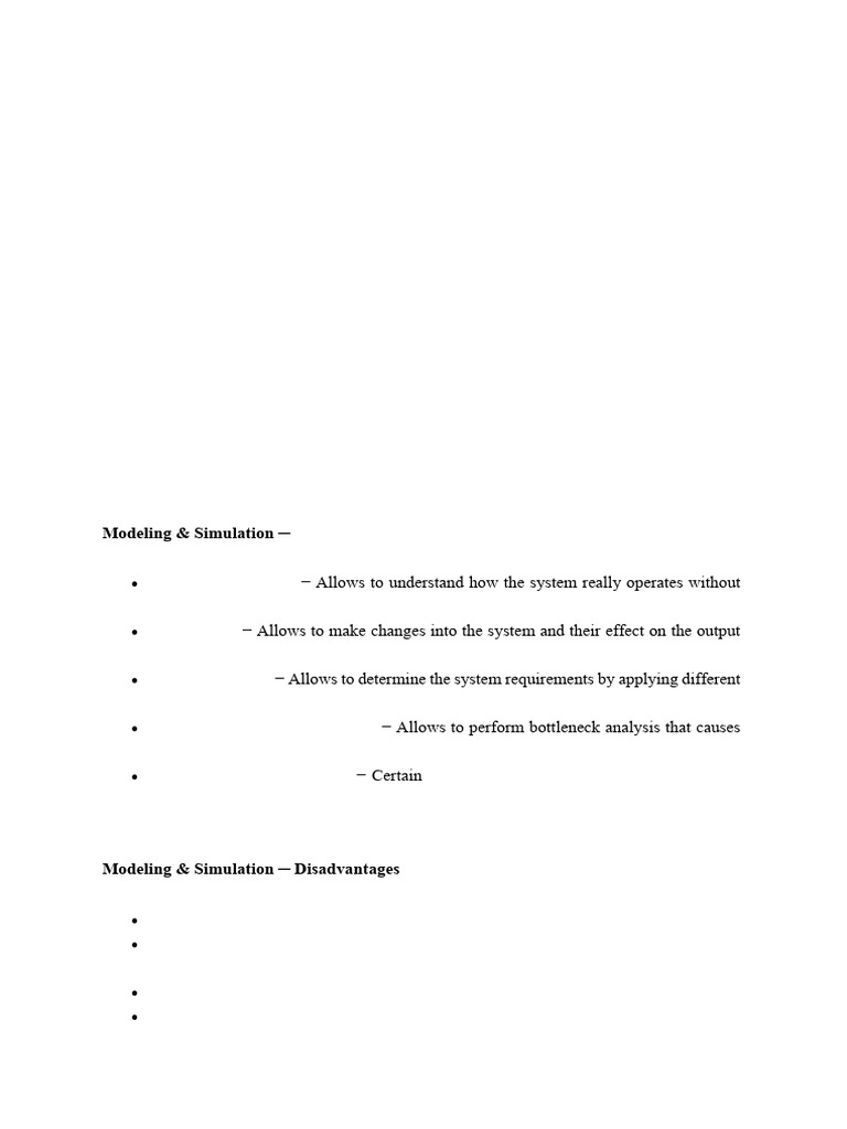 Simulation and Modelling Complete | PDF