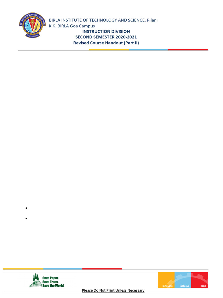 ECON F342 APPLIED ECONOMETRICS - Sem II 2020-21-Revised | PDF