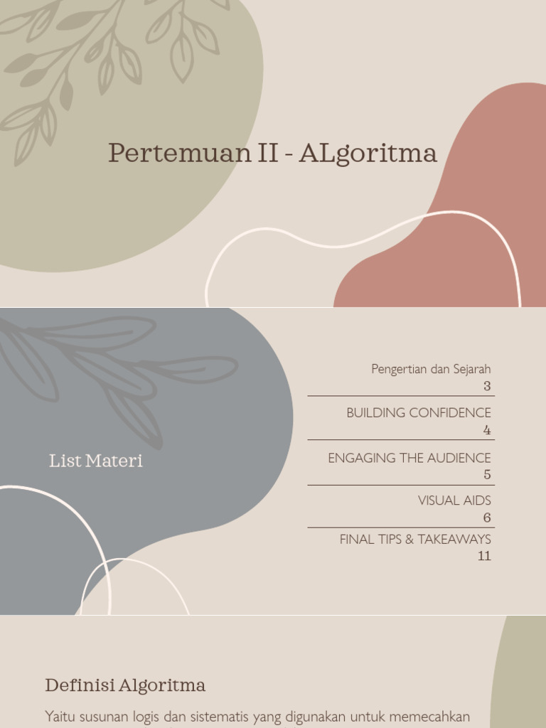 Pertemuan II - Algoritma (Deskripsi, Flowchart, Pseudocode) | PDF