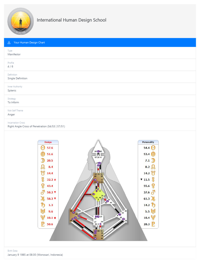 Human Design Chart | PDF