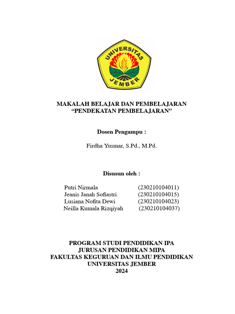 Template Belajar Dan Pembelajaran | PDF