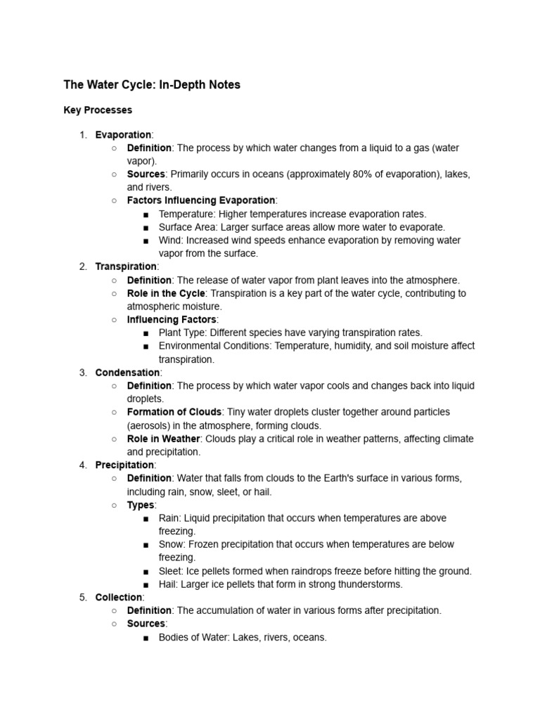 Day 2 - The Water Cycle | PDF