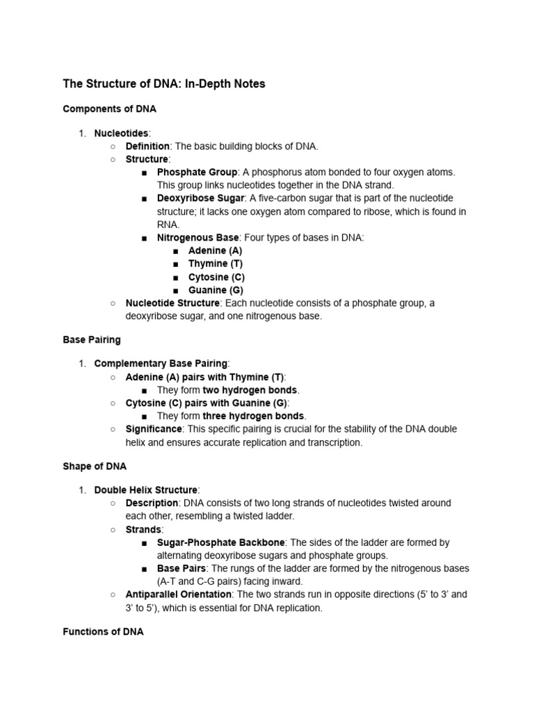 Day 4_ The Structure of DNA | PDF