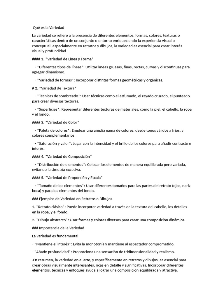 Qué Es La Variedad | PDF