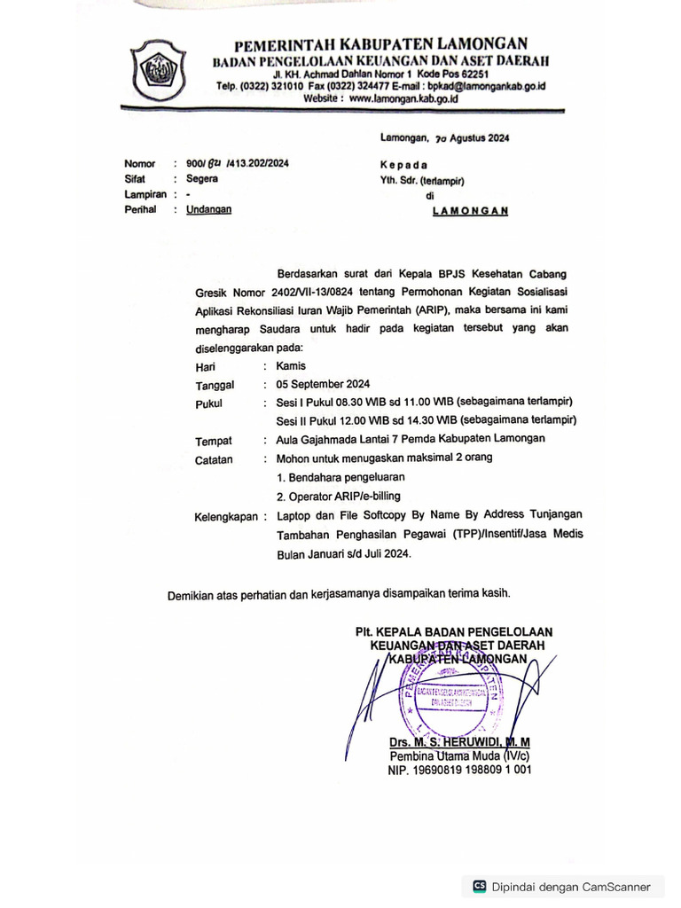 Undangan ARIP Ebilling | PDF