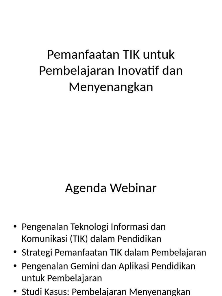 Pemanfaatan TIK Untuk Pembelajaran Inovatif | PDF