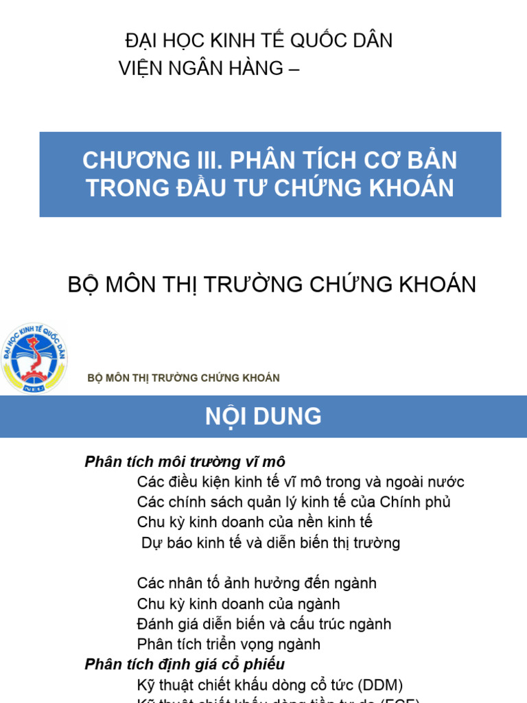 PTDTCK - Chuong 3 Phan Tich Co Ban | PDF