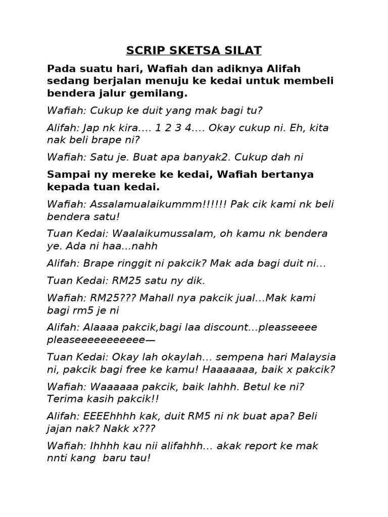 SCRIP SKETSA SILAT | PDF