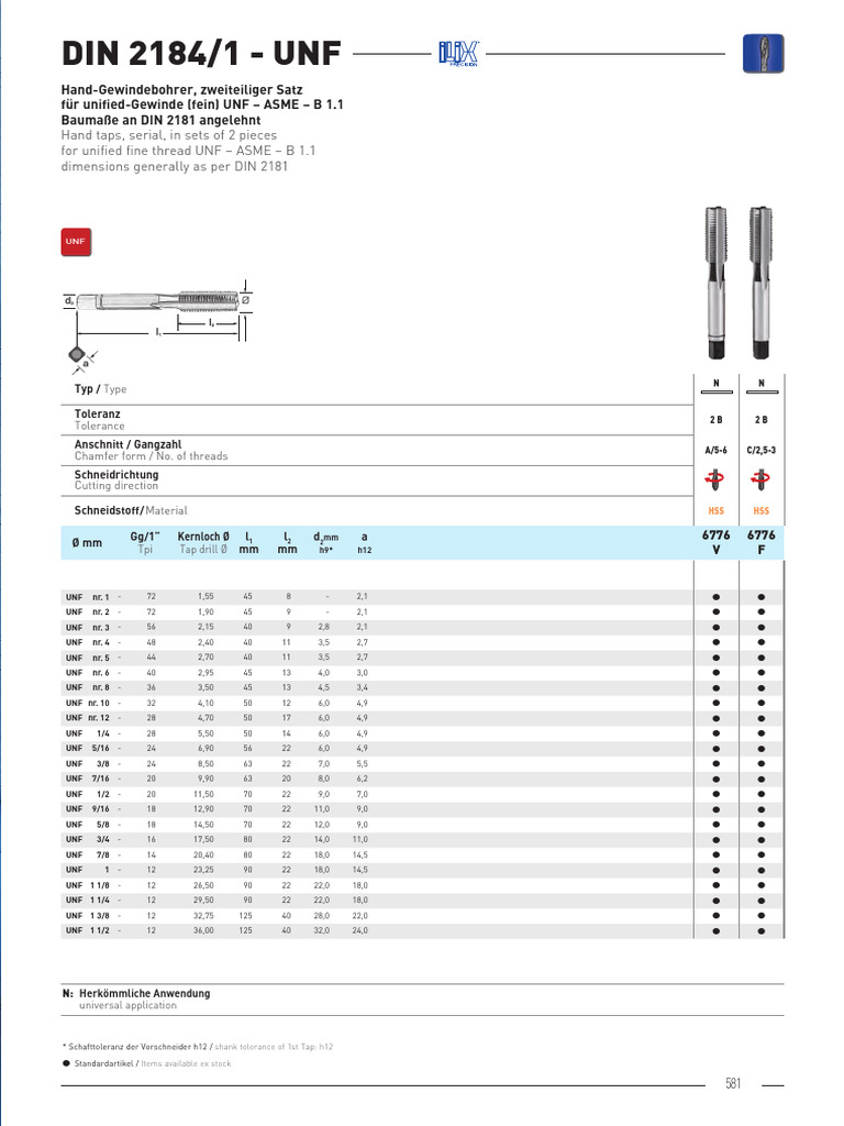 Din 2184/1 - Unf | PDF