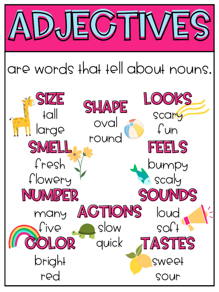 Ordering Adjectives Guide | PDF | Language Arts & Discipline | Self ...