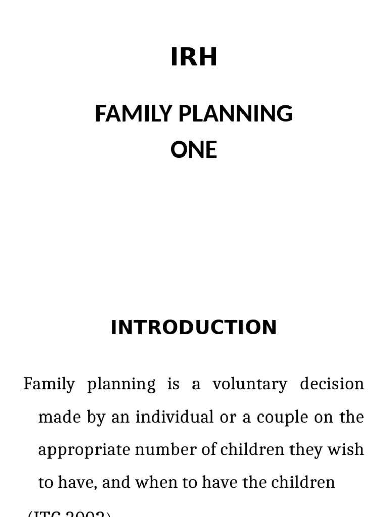 Irh Family Planning | PDF