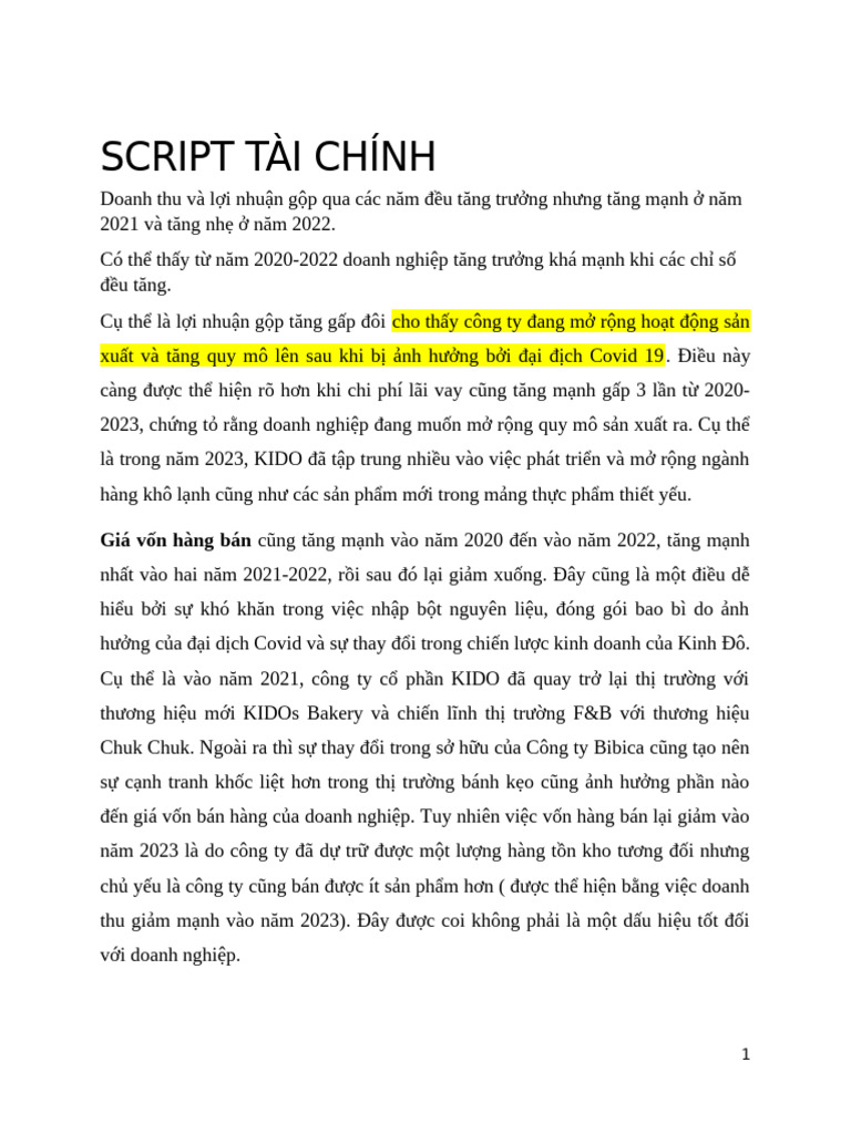 Script Tài Chính | PDF | Vietnamese People | Career & Growth