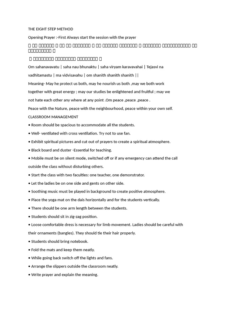 The Eight Step Method | PDF