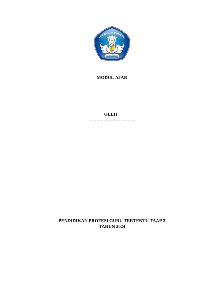 Template Modul Ajar | PDF