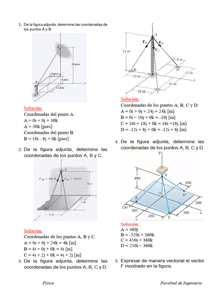 Tarea Vectores en El Espacio | PDF | Vector Euclidiano | Geometría analítica