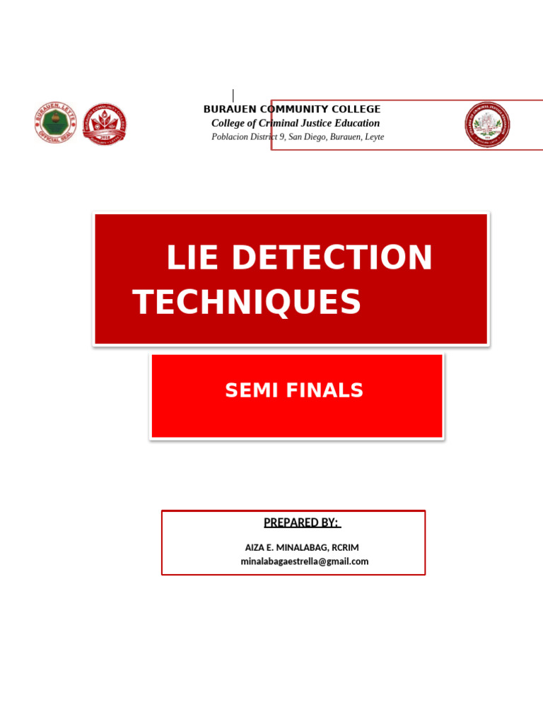 Semi Finals m3 Lie Detection | PDF
